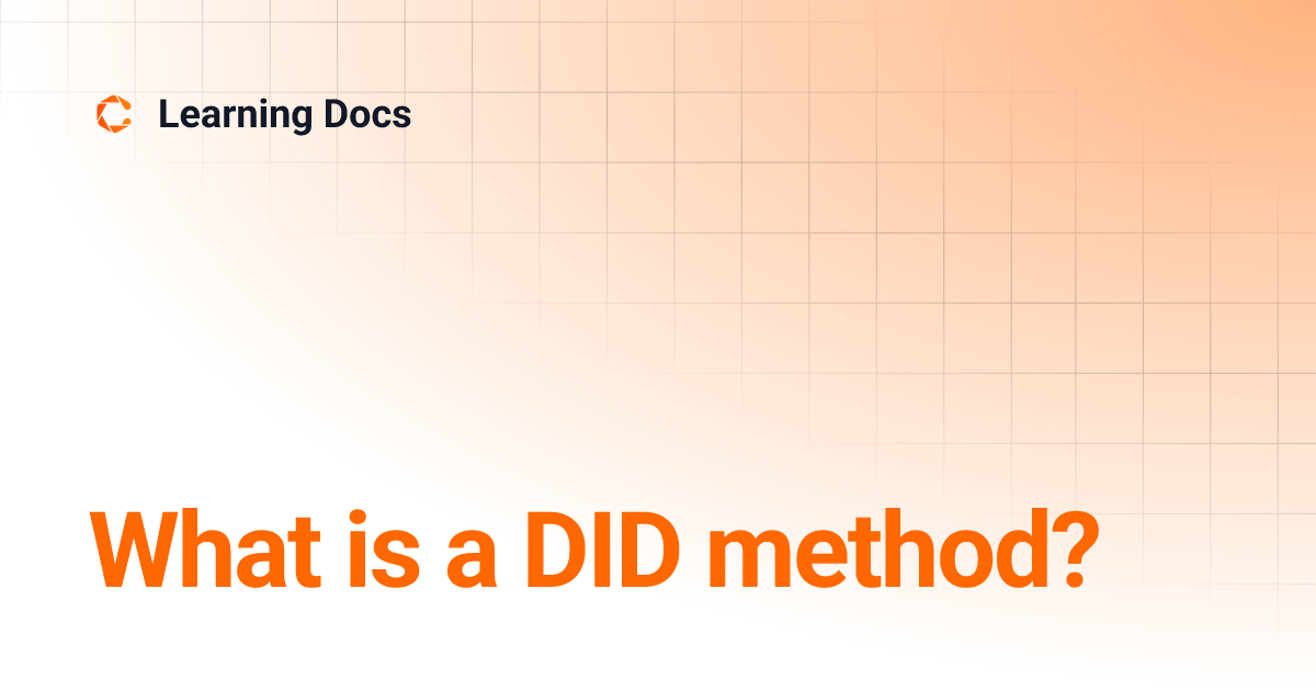 What is a DID method? | Learning Docs